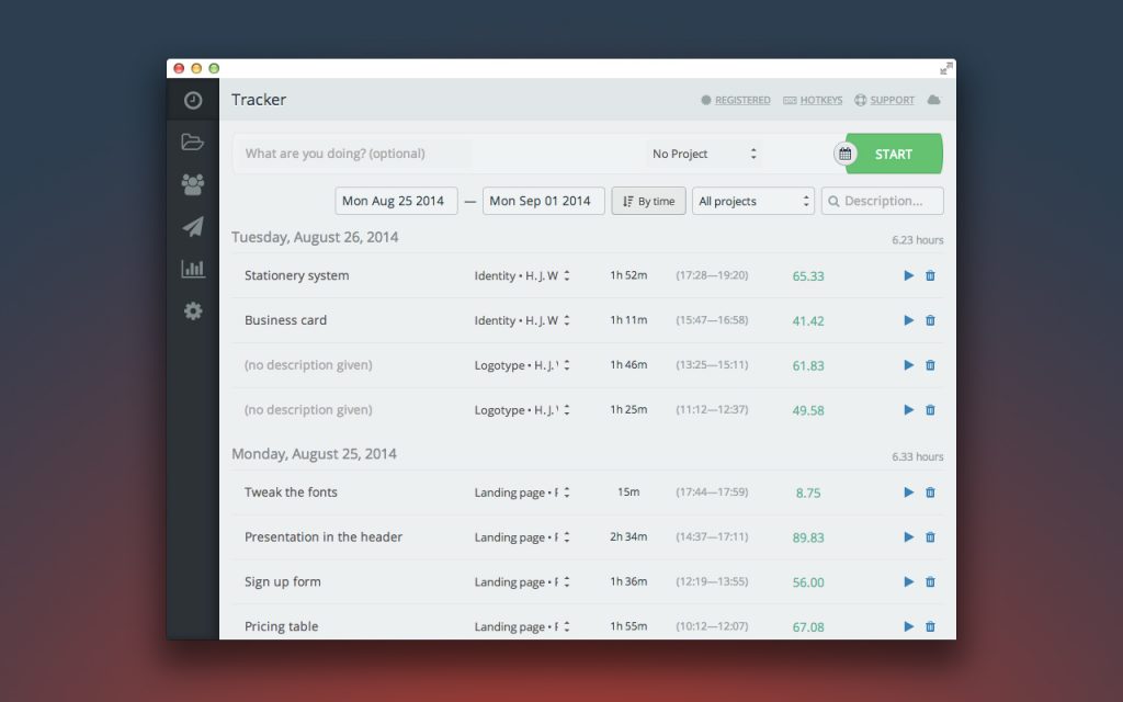Freelancy — помощник фрилансера в управлении проектами и временем ...