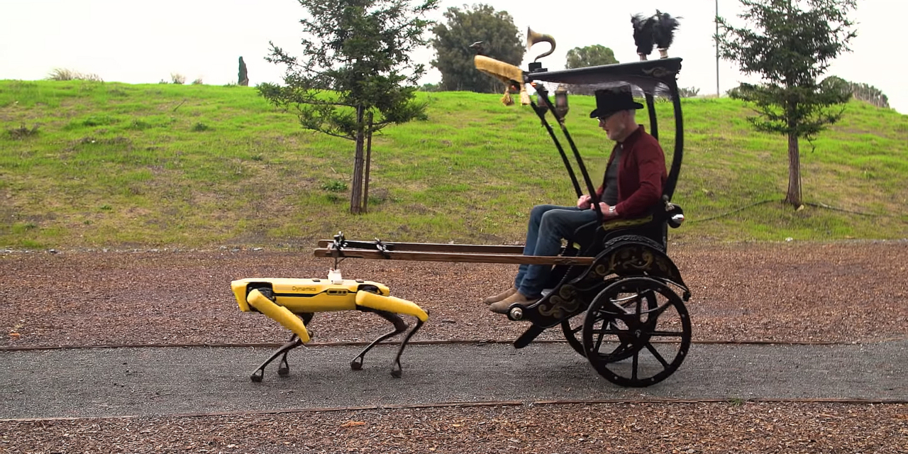 Видео дня: робота Boston Dynamics запрягли в повозку — Лайфхакер