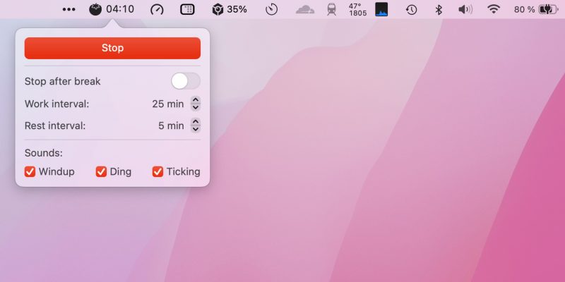 TomatoBar — бесплатный таймер для Mac, который поможет справляться с делами быстрее — Лайфхакер