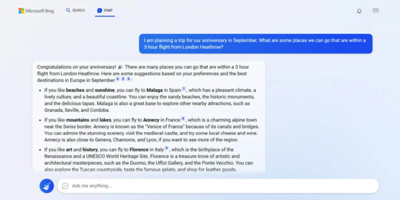 Microsoft представила «умный поисковик Bing с чат ботом — Лайфхакер