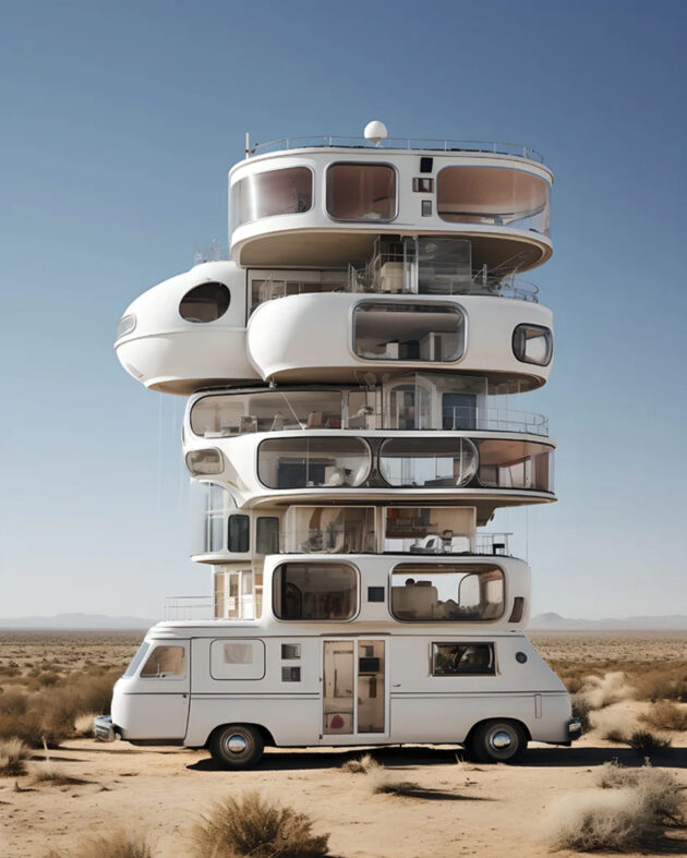 Нейросеть показала дома будущего: модульные и на колёсах — Лайфхакер