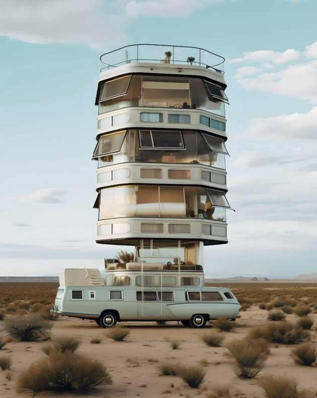 Нейросеть показала дома будущего: модульные и на колёсах — Лайфхакер