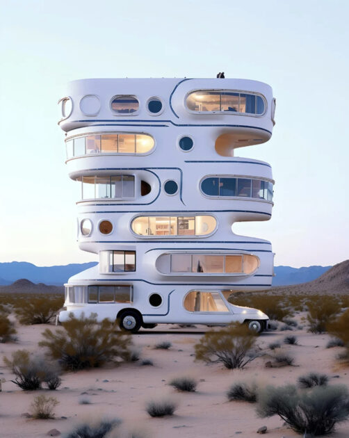 Нейросеть показала дома будущего: модульные и на колёсах — Лайфхакер