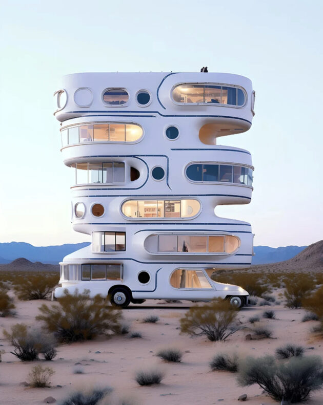 Нейросеть показала дома будущего: модульные и на колёсах — Лайфхакер