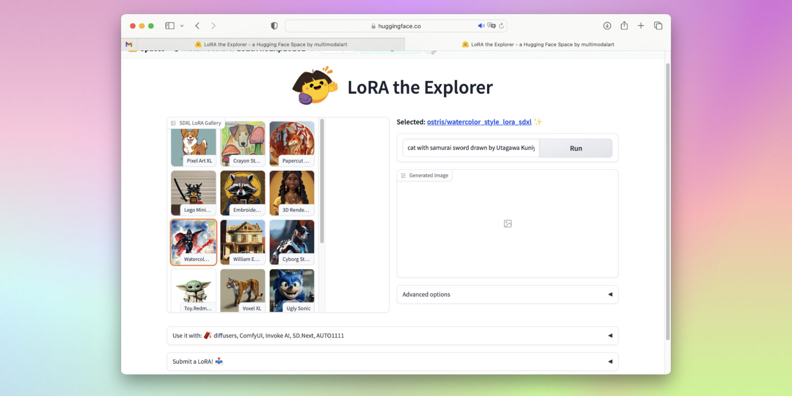 Сервис LoRA the Explorer бесплатно генерирует картинки в разных стилях ...