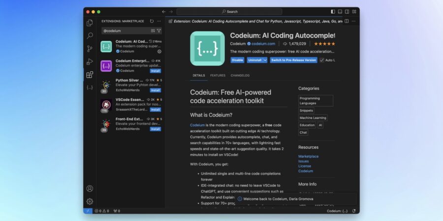 Как писать и дорабатывать код с нейросетью Codeium — Лайфхакер